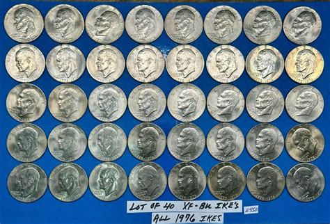 1976 Eisenhower Ike Bicentennial Dollars Lot Of 40 Coins ~ All Xf To