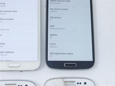 Lot Of 6 Working Cracked Samsung Smartphones Galaxy S5 Galaxy S4