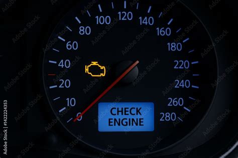 Illuminated Speedometer Warning Light With Check Engine Alert