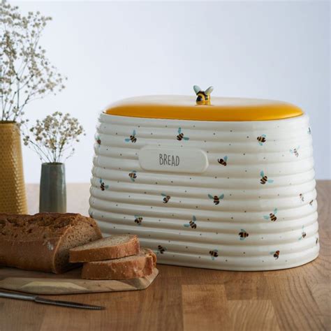 Embossed Ceramic Bread Bin At Carmen Pink Blog