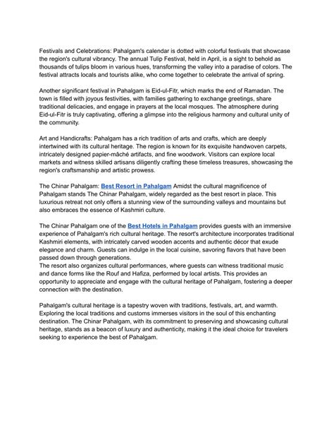 Ppt The Rich Cultural Heritage Of Pahalgam Exploring Local Traditions Powerpoint Presentation