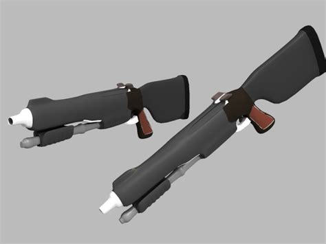 卡通霰弹枪（es 12毫米） 免费的3d模型 Lwo Lws Free3d