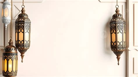 Elegant Islamic Lantern For Hari Raya Background Islamic Lantern