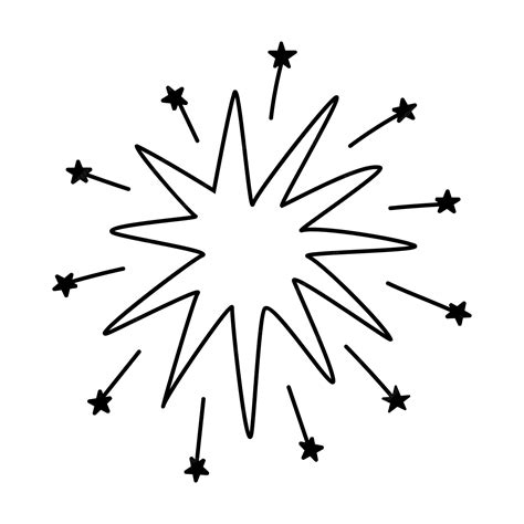 Premium Vector Cute Hand Drawn Exploding Star With Twinkles Clipart