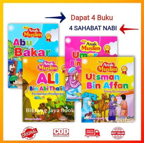 Paket Isi 4 Buku Seri Sahabat Nabi Ustman Bin Affan Ali Bin Abi Thalib Umar Bin Khatab Abu