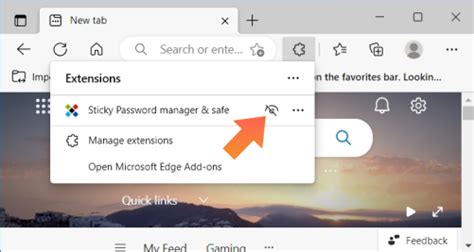 Using The Sticky Password Extension Icon In Your Web Browser