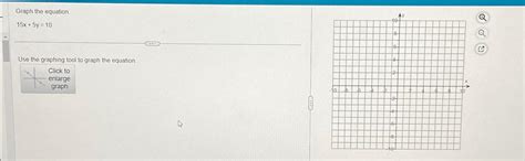 Solved Graph The Equation15x 5y 10use The Graphing Tool To