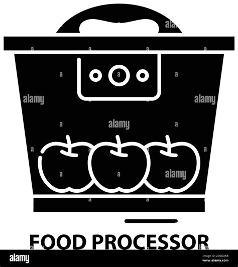 Food Processor Symbol Icon Black Vector Sign With Editable Strokes