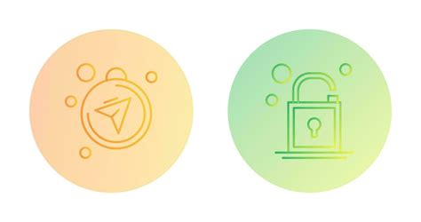 Compass And Open Lock Icon 32763544 Vector Art At Vecteezy