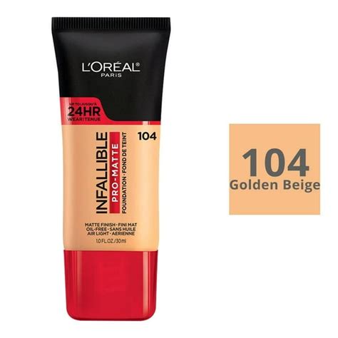 Base De Maquillaje Loréal Infallible Pro Matte 104 Golden Beige 30 Ml Walmart En Línea