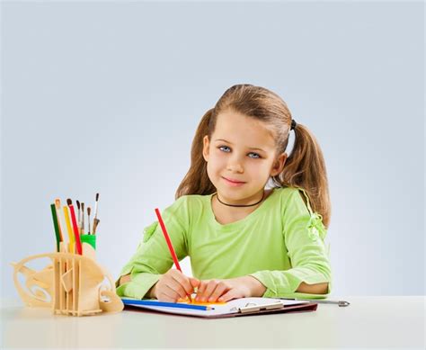 Premium Photo Resnicy A Shoolgirl With Shool Items