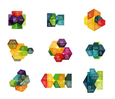 Premium Vector Paper Geometric Abstract Infographic Layouts