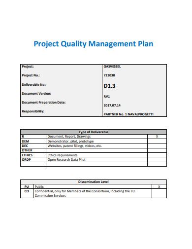 18 Project Quality Plan Examples To Download