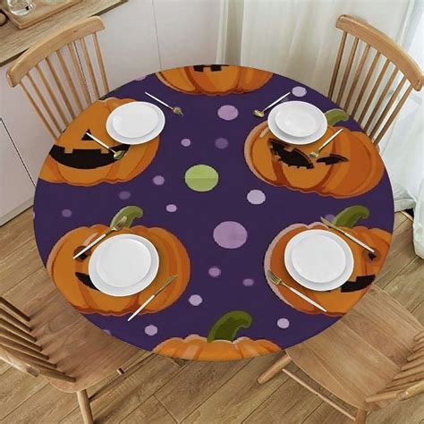 Ulloord Elastic Edged Polyester Fitted Table Cover The Pattern With