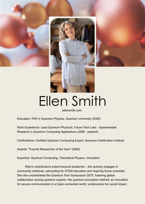 Free Credentials Bio Template To Edit Online