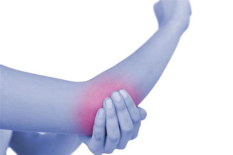 Premium Photo Close Up Of Young Woman With A Sore Elbow On White