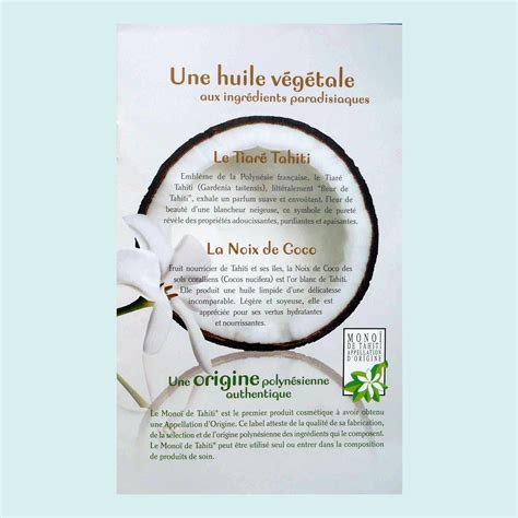 Le Vrai Monoï De Tahiti MonoÏ — Tahiti Shop Importation De