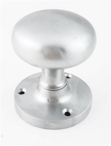 Mushroom Mortice Door Knobs 56mm Satin Chrome Polished Ironmongery