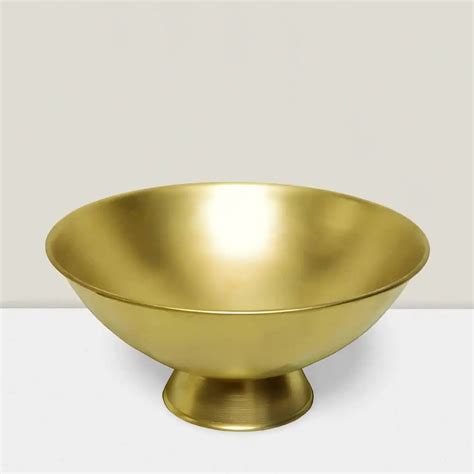 Elegant Gold Serving Bowl Set 6 Decorative Footed Bowls For Centerpieces
