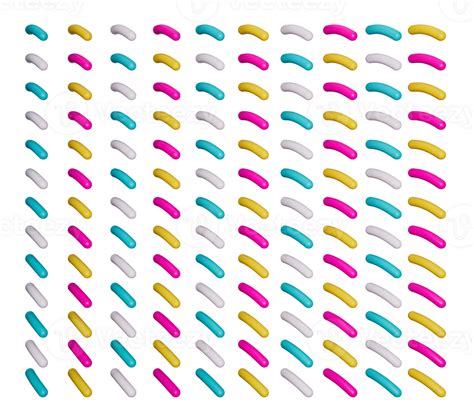Pattern Of Colorful Sprinkle 3d Illustration 24990586 Png