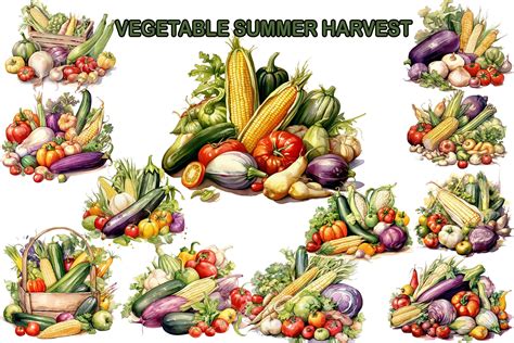 Vegetable Harvest Clip Art Harvest Fruits Over 378 879 Royalty Free