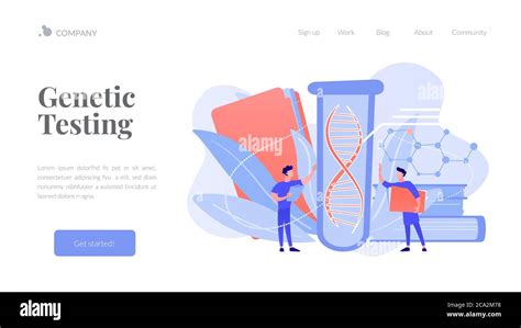 Genetic Testing Concept Landing Page Stock Vector Image And Art Alamy