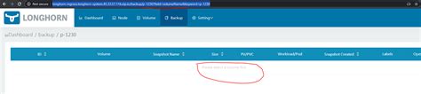 Bug Ui Does Not Show Backups For Volume When Accessed Via The Link Click Here For Completed