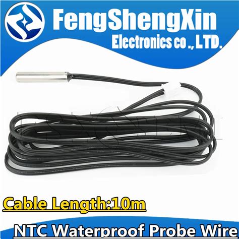 10m Ntc Waterproof Probe Wire B3950 3435 3470 2k 5k 10k 15k 20k 50k