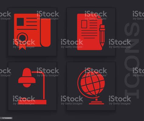 Set Earth Globe Certificate Template Exam Sheet And Pencil With Eraser