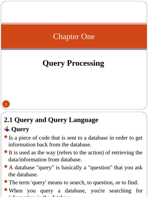 Understanding Database Query Processing Pdf Databases Relational