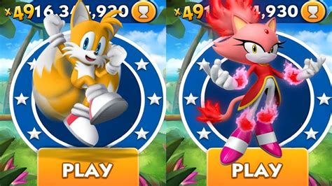 Sonic Dash Tails Vs Burning Blaze All Characters Unlocked
