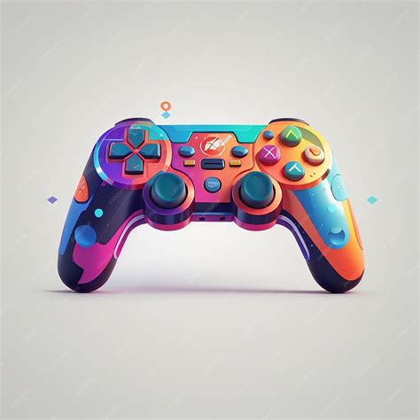 Joystick Game Console Vector Icon Illustration Colorful Video Game