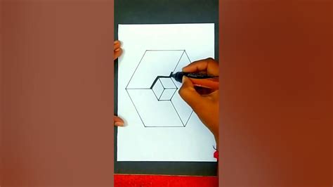 Draw Cube 3d Drawing Simple Drawing Shorts Drawing 3d