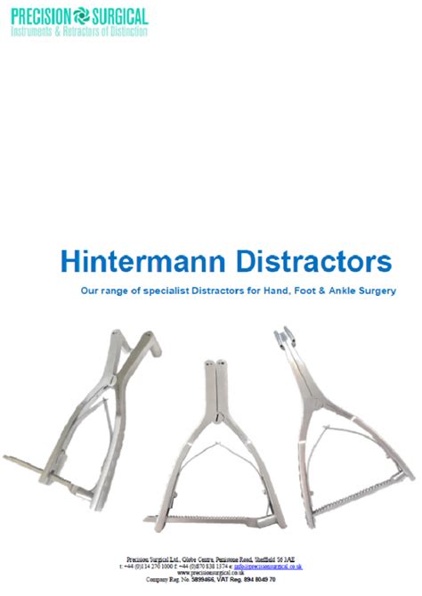 Hintermann Distractors And Foot Surgery Instruments Precision Surgical