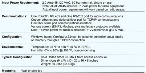 Ecap 9445 Three Phase Capacitor Controller Qei Automation Solutions