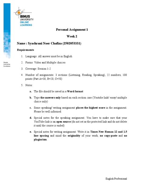 Personal Assignment 1 Pdf Decision Making Rationality