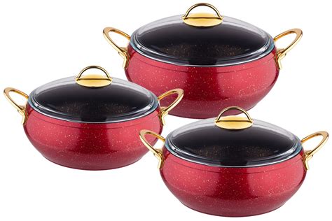 Granİt GÜveÇ 6 ParÇa Set Kirmizi