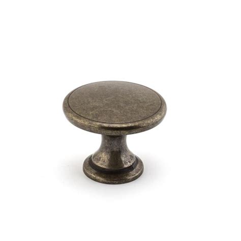 Richelieu Burnished Brass Round Transitional Cabinet Knob At