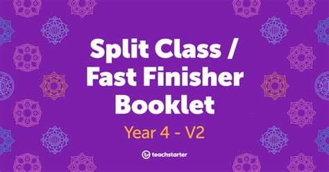 Split Booklet Yesr 4 Teach Starter