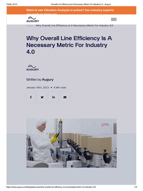 Overall Line Efficiency Is A Necessary Metric For Industry 4 Pdf