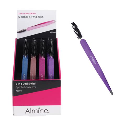 Almine 2 In 1 Dual Ended Spoolie And Tweezer 24ct Display Set Annie