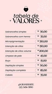 Modelos Grátis E Personalizáveis De Tabela De Precos Canva