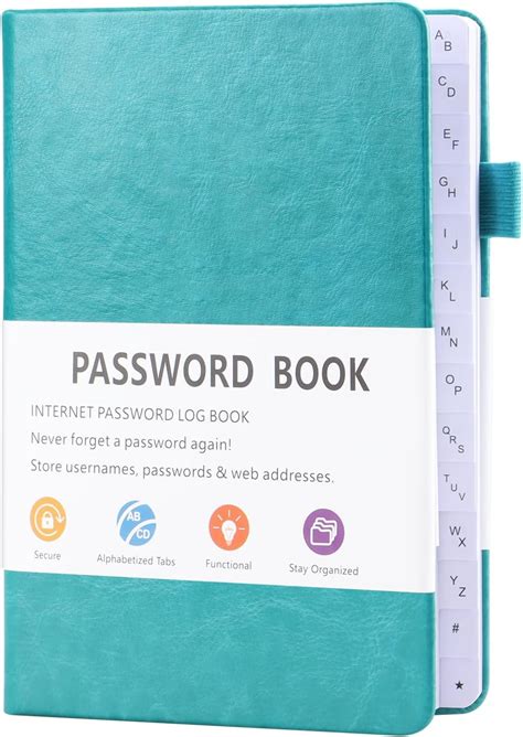 B6 Password Book With Alphabetical Tabspassword Keeper Book Pockethardcover Password Book