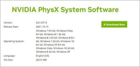 Nvidia Physx Download What Is Nvidia Physx System Software