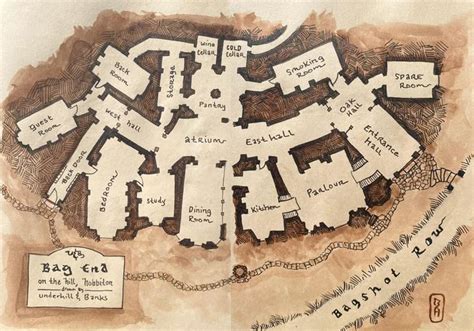 Tales From Tolkiens World Plan Of Bag End 👣 Facebook The
