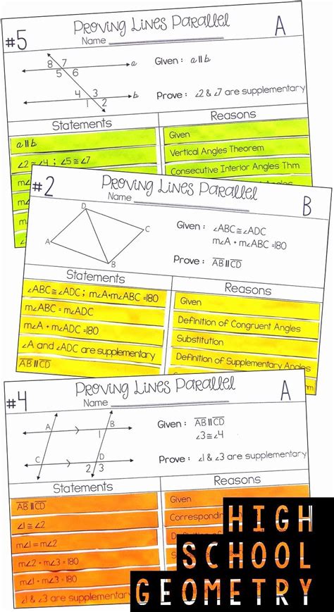 Proving Lines Parallel Worksheet Beautiful Proving Lines Parallel Proof Activity Geometry