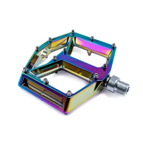 Coppia Pedali Mtb Flat A3 Zp R Iridescente Acid Pedali Pedali Flat B