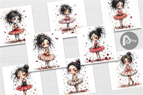 Digital Paper Grumpy Ballerina Chaos So Fontsy