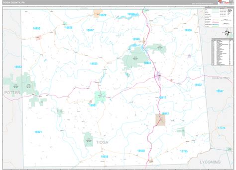 Maps Of Tioga County Pennsylvania