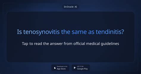 Is Tenosynovitis The Same As Tendinitis
